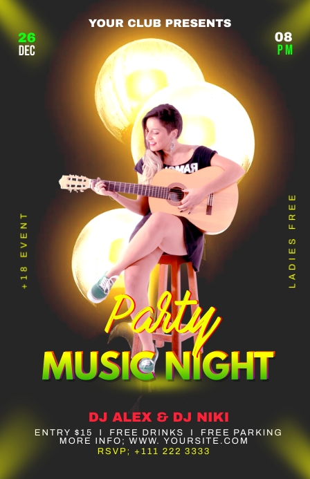 MUSIC NIGHT Template | PosterMyWall