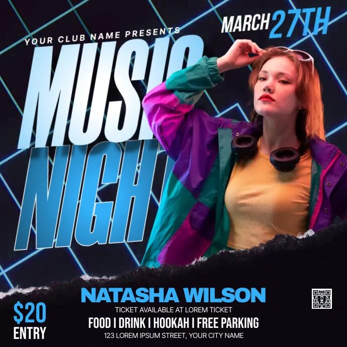 Plantilla de Music Night | PosterMyWall