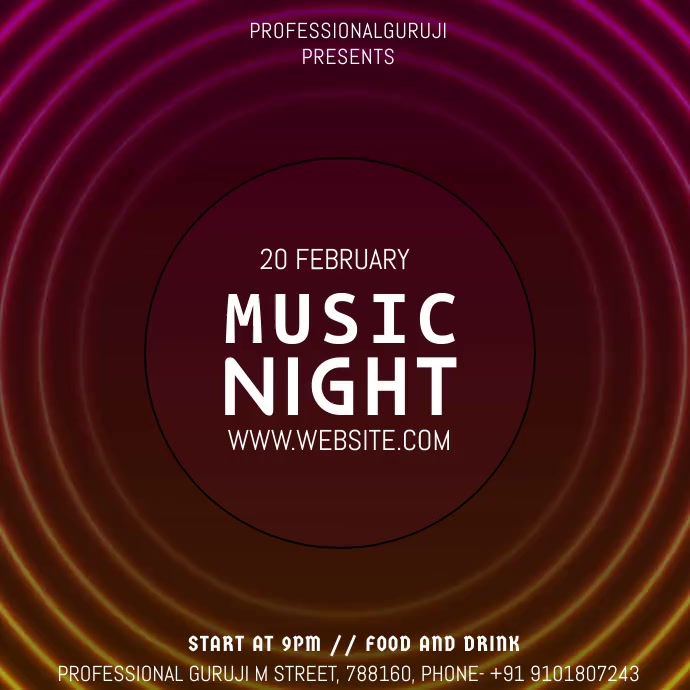 Plantilla de music night | PosterMyWall