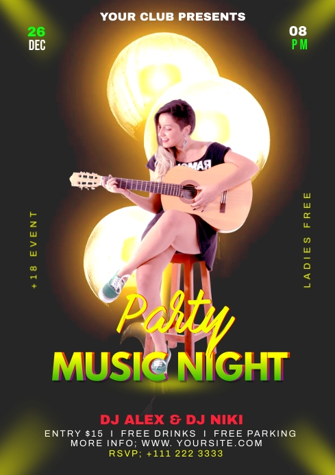 MUSIC NIGHT Template | PosterMyWall