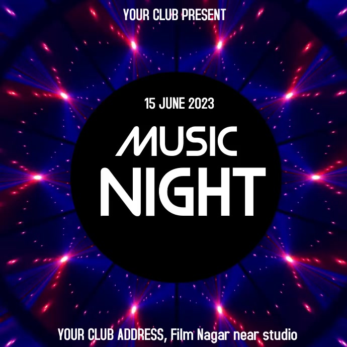 Plantilla de music night | PosterMyWall