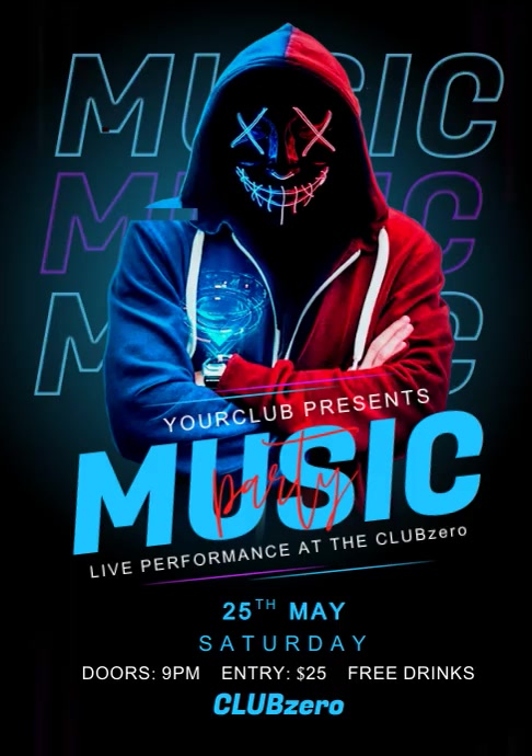 Plantilla de music night | PosterMyWall