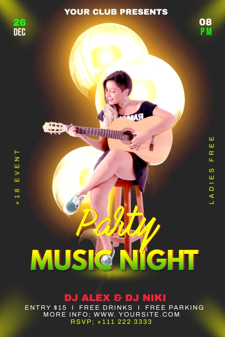 MUSIC NIGHT Template | PosterMyWall