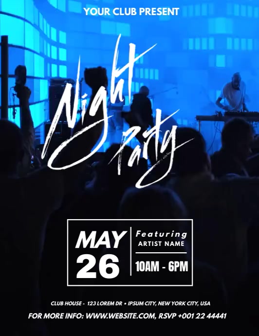 Plantilla de music night | PosterMyWall