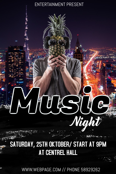 Music night event flyer Template | PosterMyWall