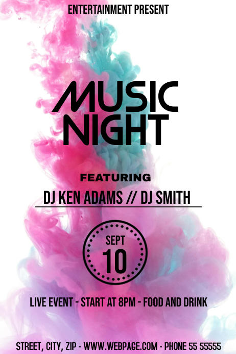 Copy of music night event flyer template | PosterMyWall