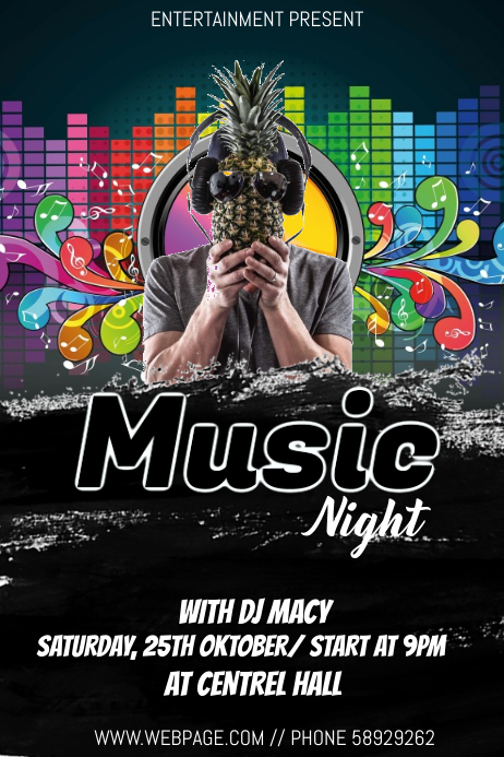 Brosur Templat Acara Malam Musik | PosterMyWall