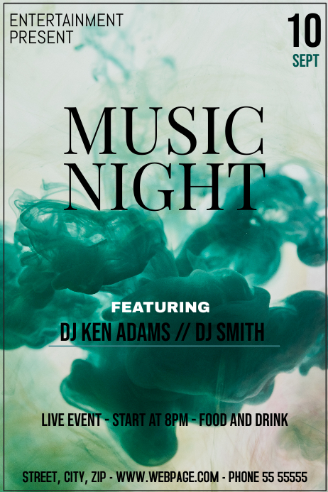 music night event flyer template | PosterMyWall