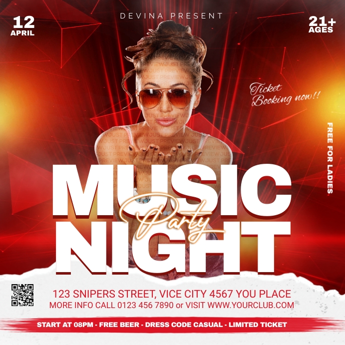 Music Night Event Party Template | PosterMyWall