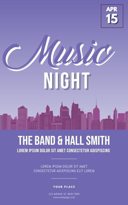 Music Night Fest Template | PosterMyWall