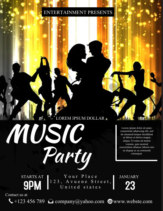 Music night flyer, concert flyer, poster, ad Template | PosterMyWall