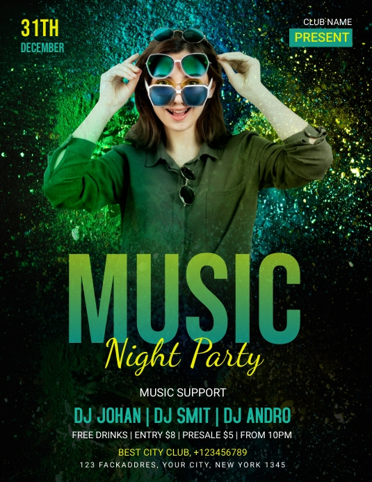 Music Night flyer Template | PosterMyWall