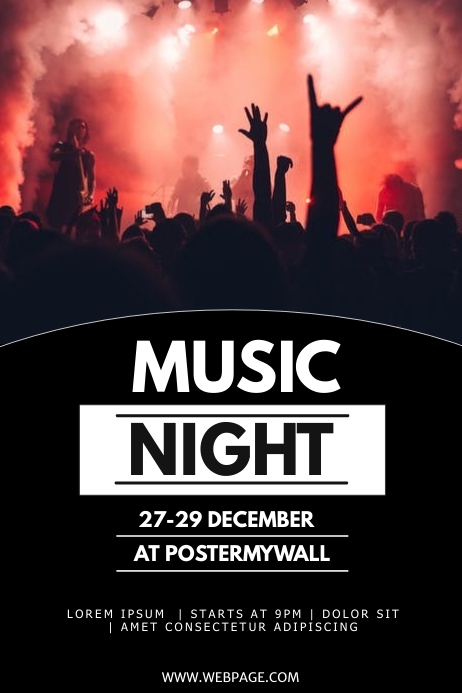 Brosur Templat Selebaran Malam Musik | PosterMyWall
