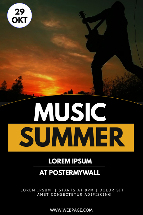 Brosur Templat Selebaran Malam Musik | PosterMyWall