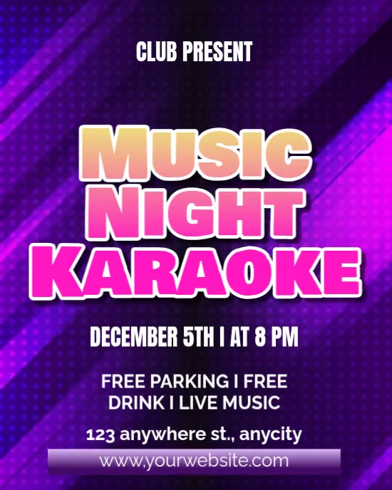 MUSIC NIGHT KARAOKE Template | PosterMyWall
