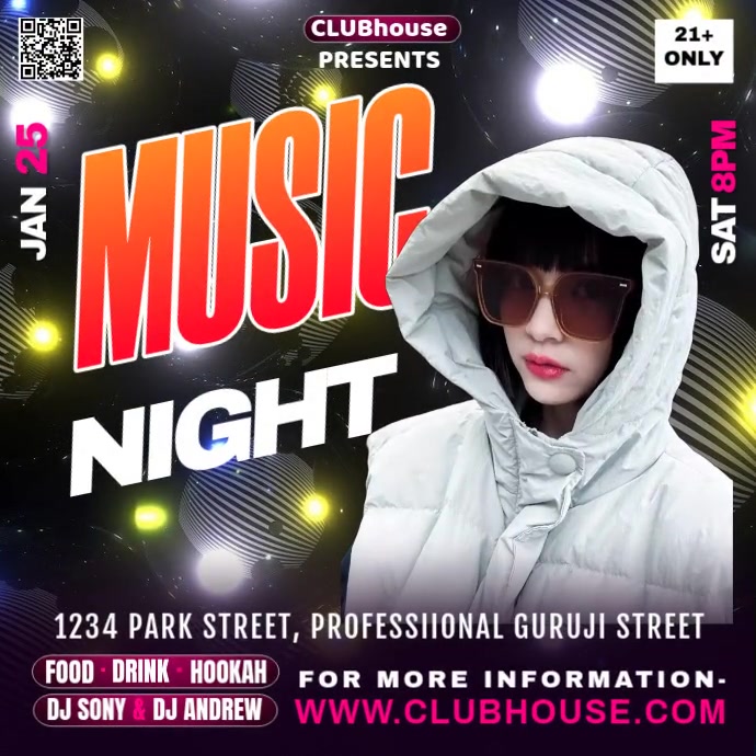 music night party advertisement Template | PosterMyWall