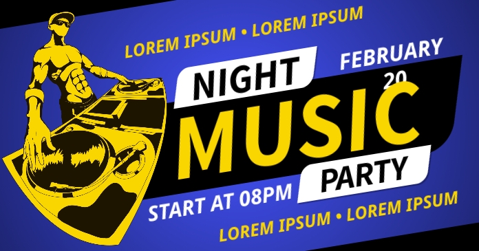 MUSIC NIGHT PARTY BANNER Template | PosterMyWall