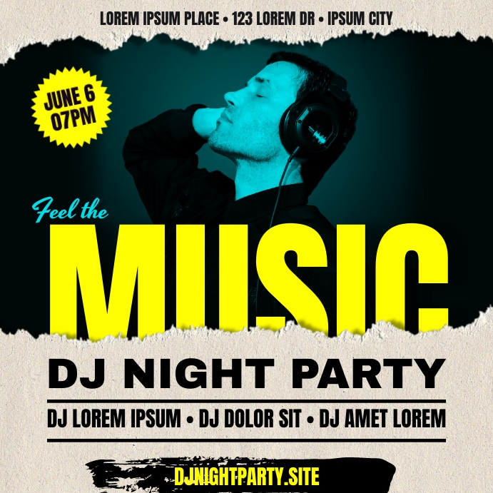 Copy of MUSIC NIGHT PARTY BANNER | PosterMyWall