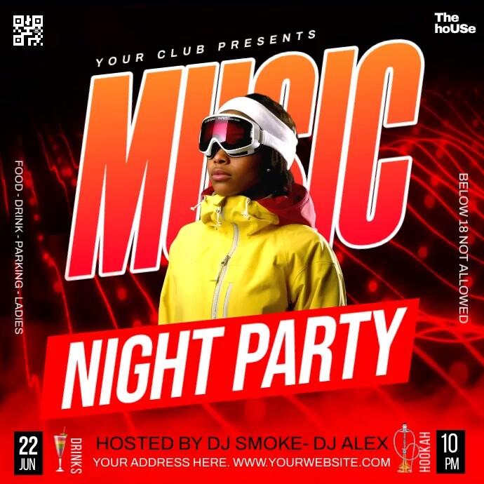 music night party/club night party Template | PosterMyWall