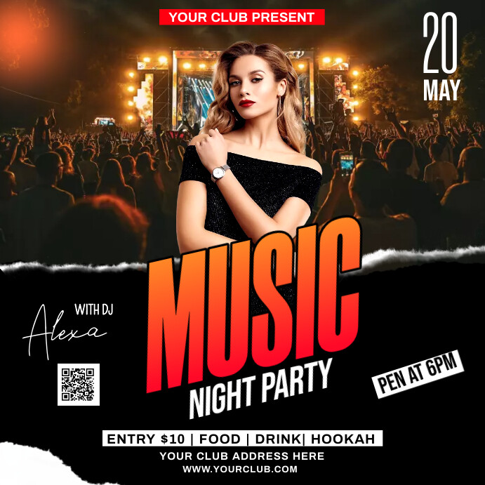 music night party Template | PosterMyWall