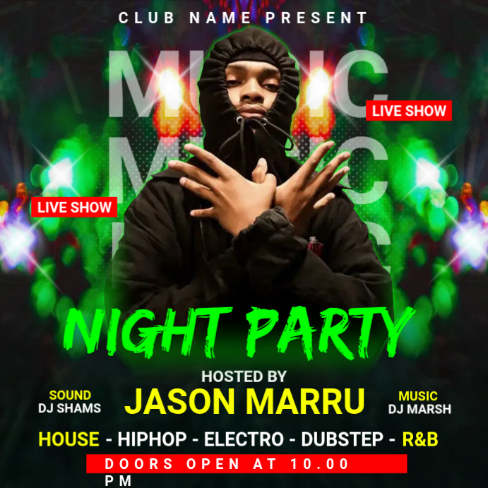 Music Night Party Template | PosterMyWall