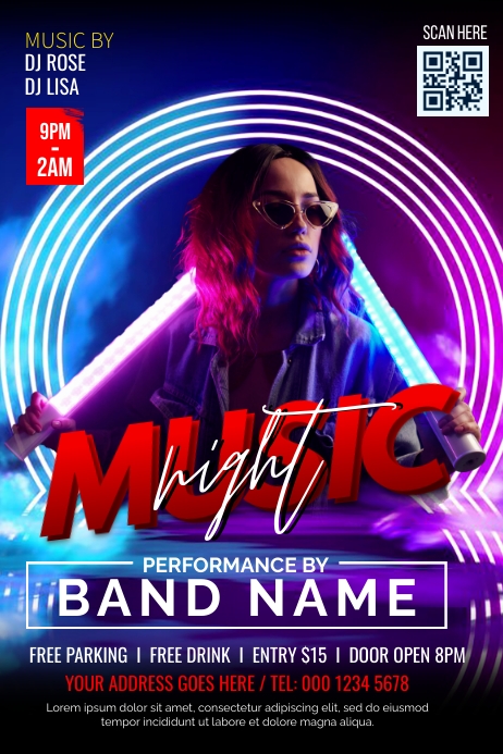 Music Night Party Template | PosterMyWall