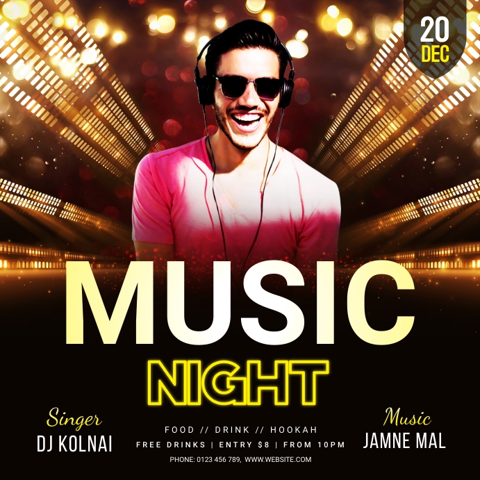 Music Night party Template | PosterMyWall