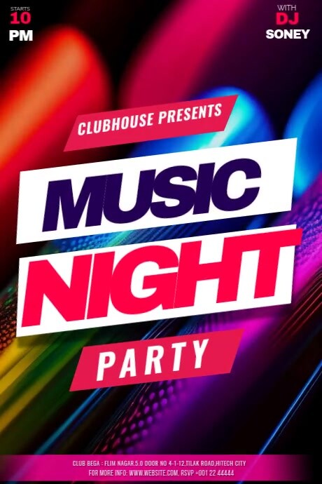 music night party Template | PosterMyWall