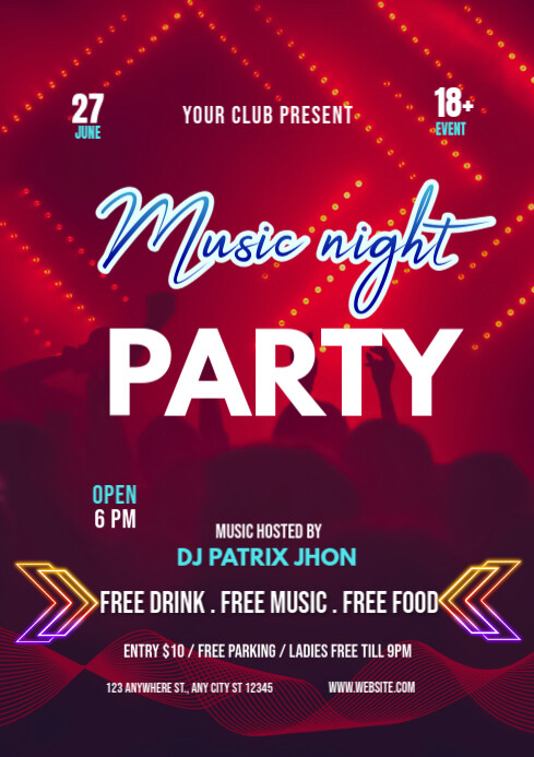 Copy of music night party | PosterMyWall