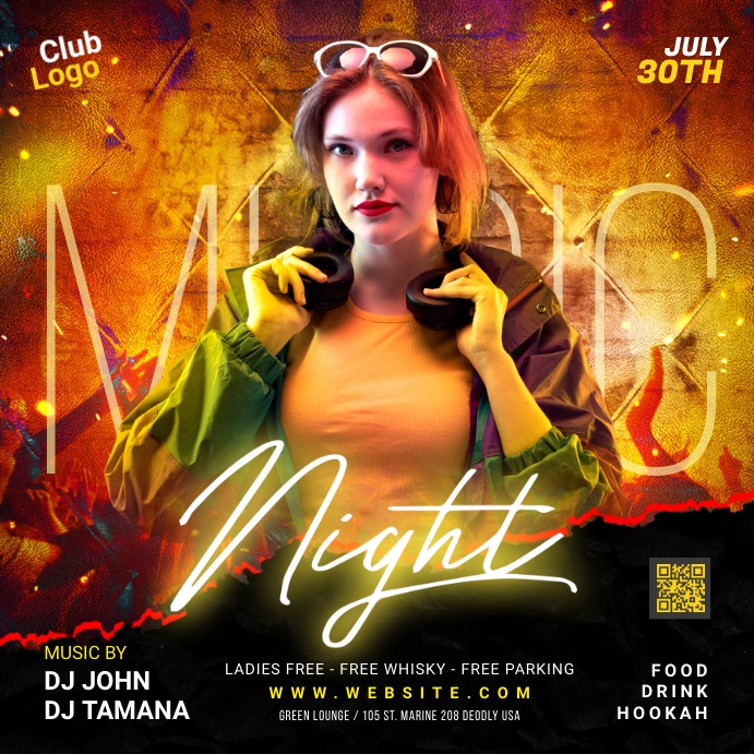 Music Night Party Template | PosterMyWall