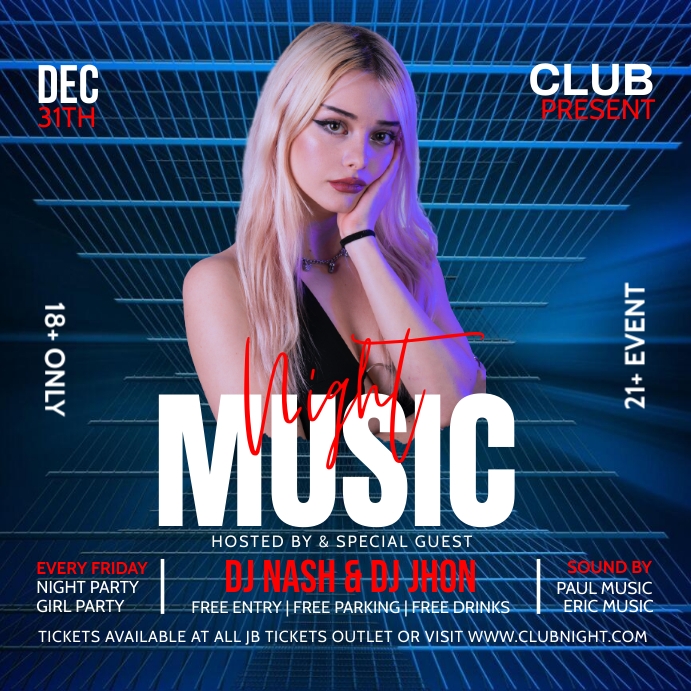 Music Night Party Template | PosterMyWall