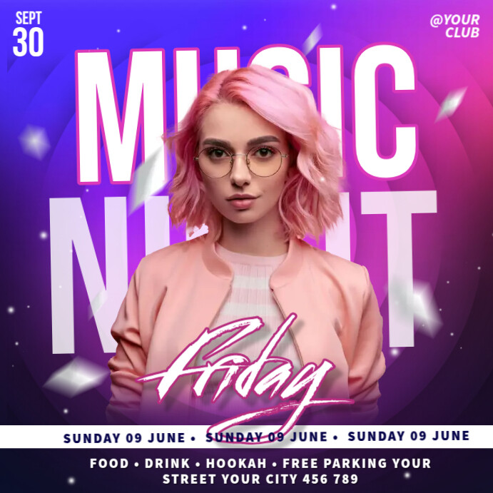 Music Night Party Template | PosterMyWall