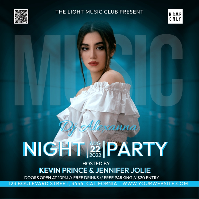 Music Night Party Template | PosterMyWall