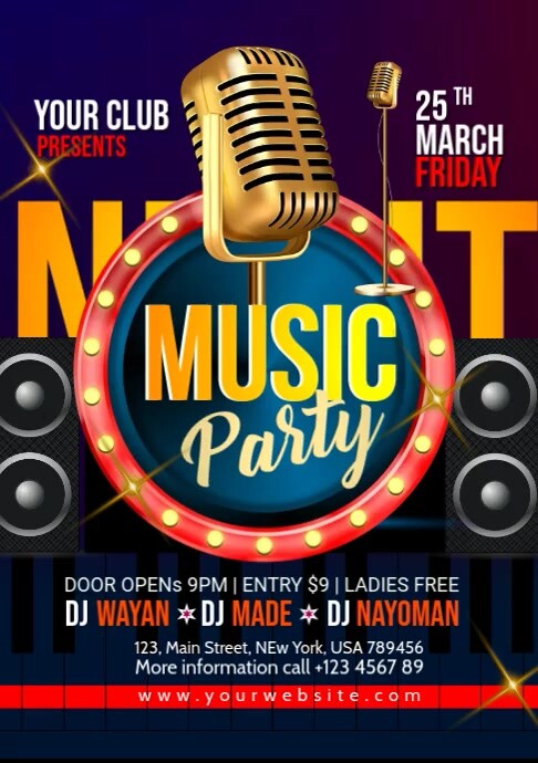 Music Night Party Template | PosterMyWall