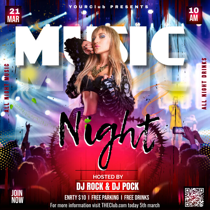 music night party Template | PosterMyWall
