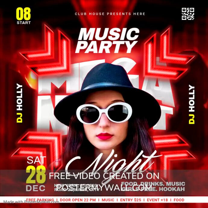 MUSIC NIGHT PARTY Template | PosterMyWall