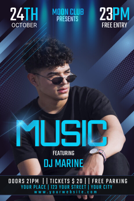 music-night-party-event-celebration-flyer-design-template | PosterMyWall