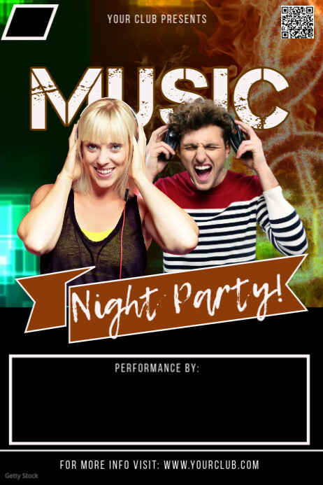 Music Night Party Poster Template | PosterMyWall