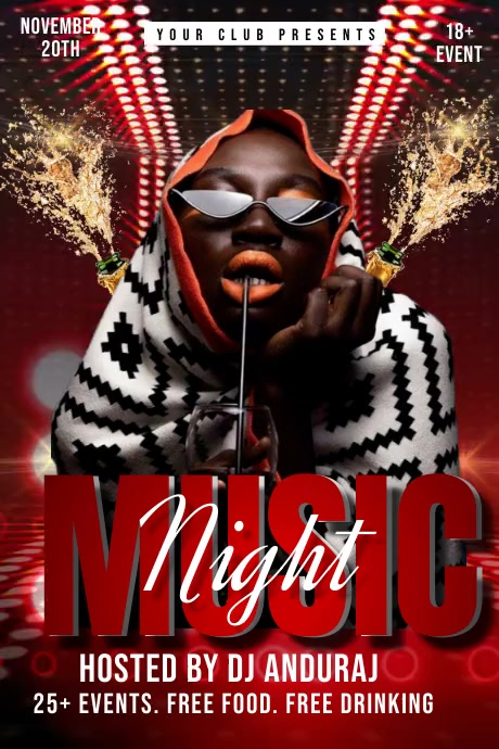 Music Night Party Video Ads Template | PosterMyWall