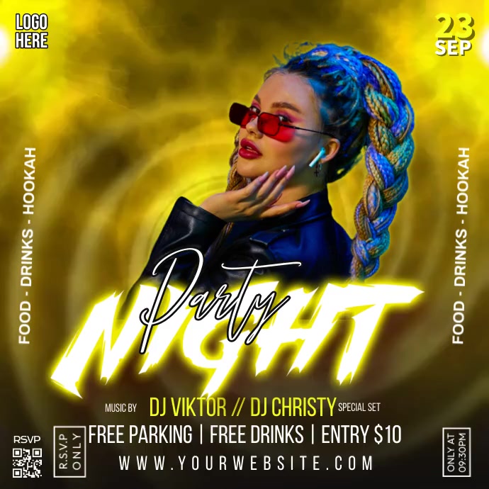 Music Night Party Video Ads Template | PosterMyWall