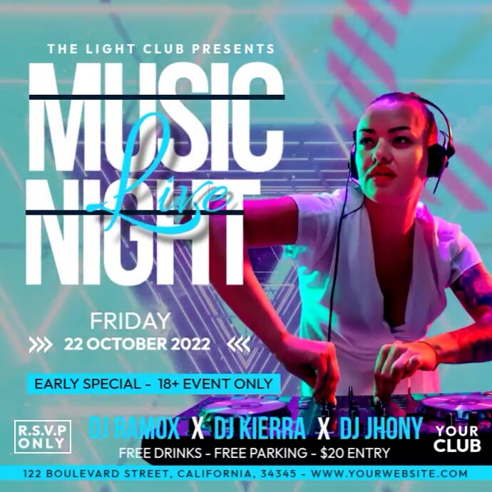 Copy of Music Night Party Video Ads | PosterMyWall