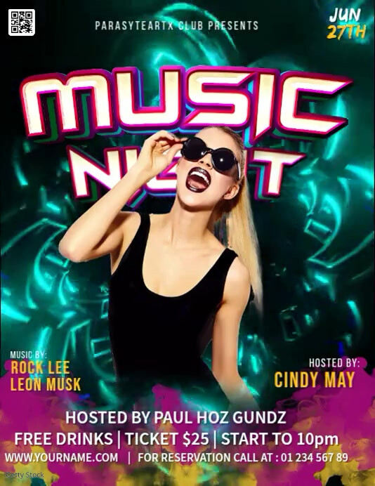 Music Night Party Video Template | PosterMyWall
