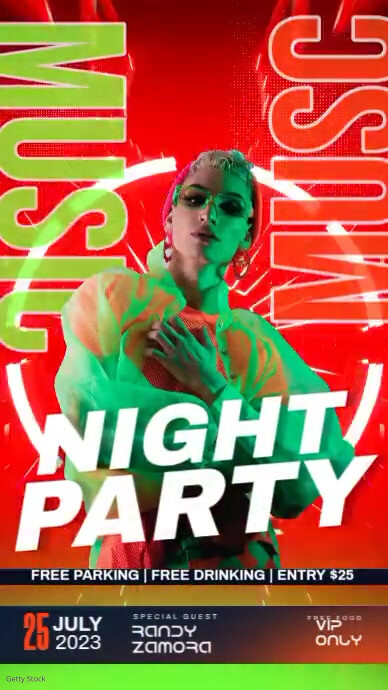 Music Night Party Video Template | PosterMyWall