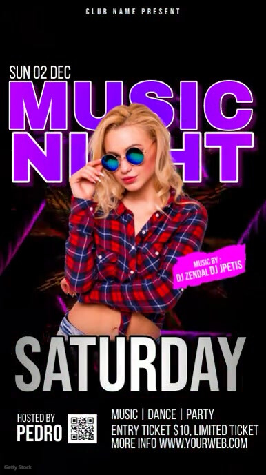 Music Night Party Video Template | PosterMyWall