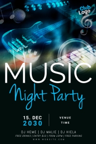 Music Night Poster Template | PosterMyWall