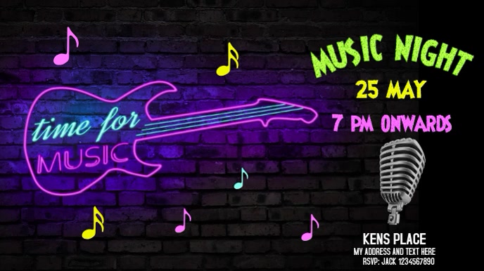 Music Night Poster Template | PosterMyWall
