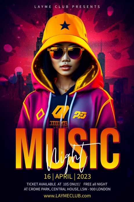Music Night Poster Template | PosterMyWall
