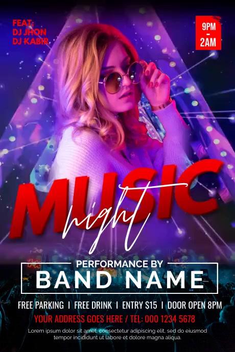 Copy of Music Night Poster | PosterMyWall