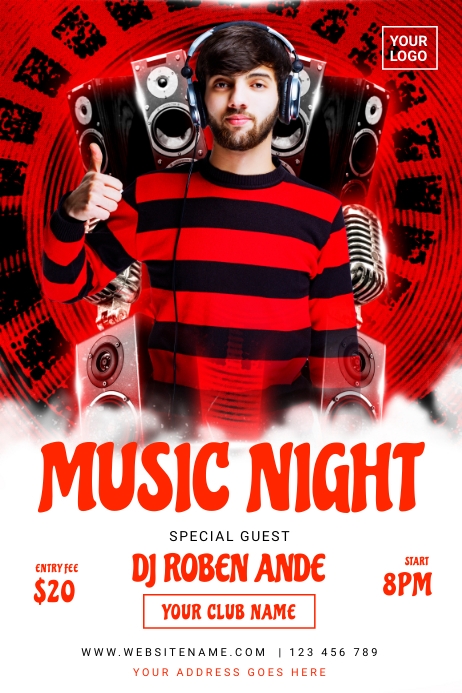 Plantilla de Music night Poster | PosterMyWall
