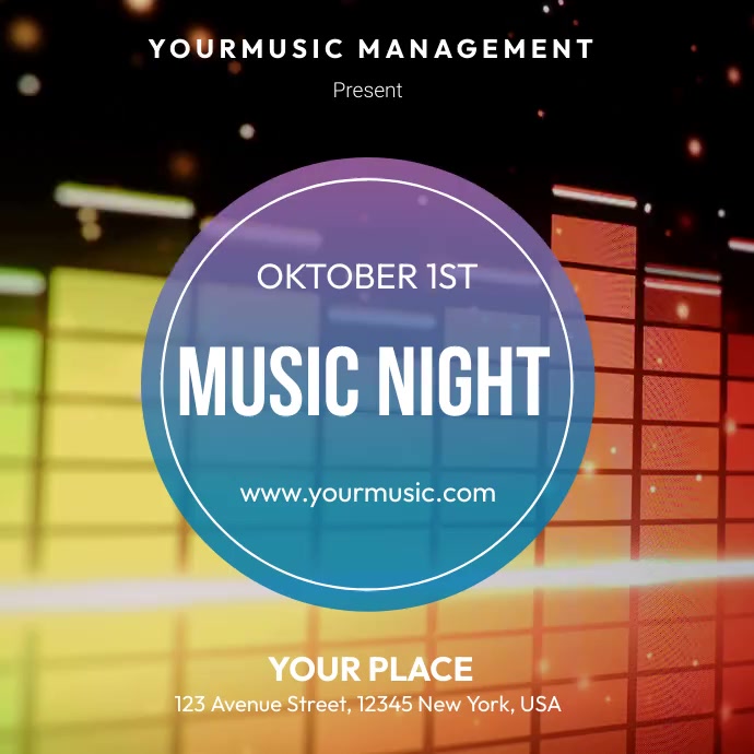 Music Night Poster Template | PosterMyWall